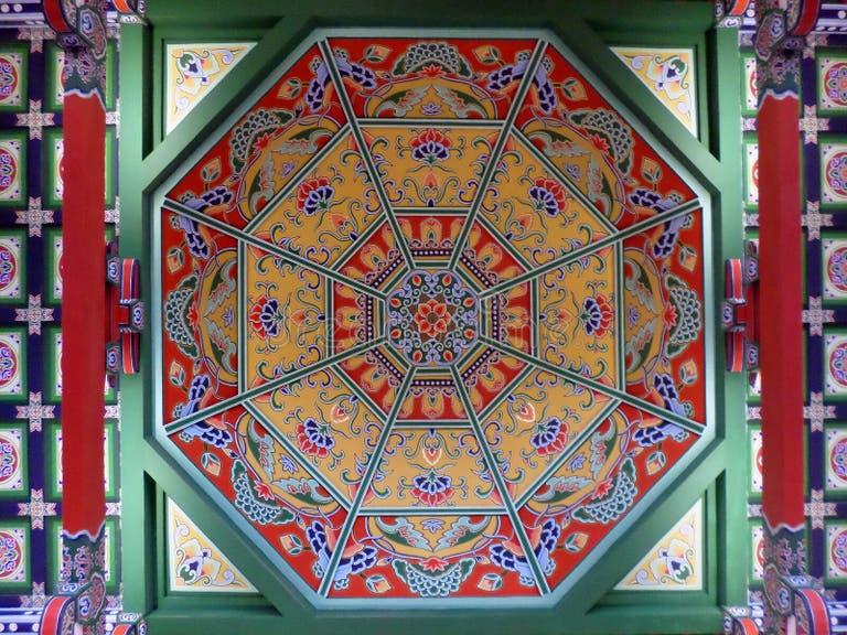 Detail of the Caisson Ceiling, Nanjing Museum, Jiangsu Province, China ...