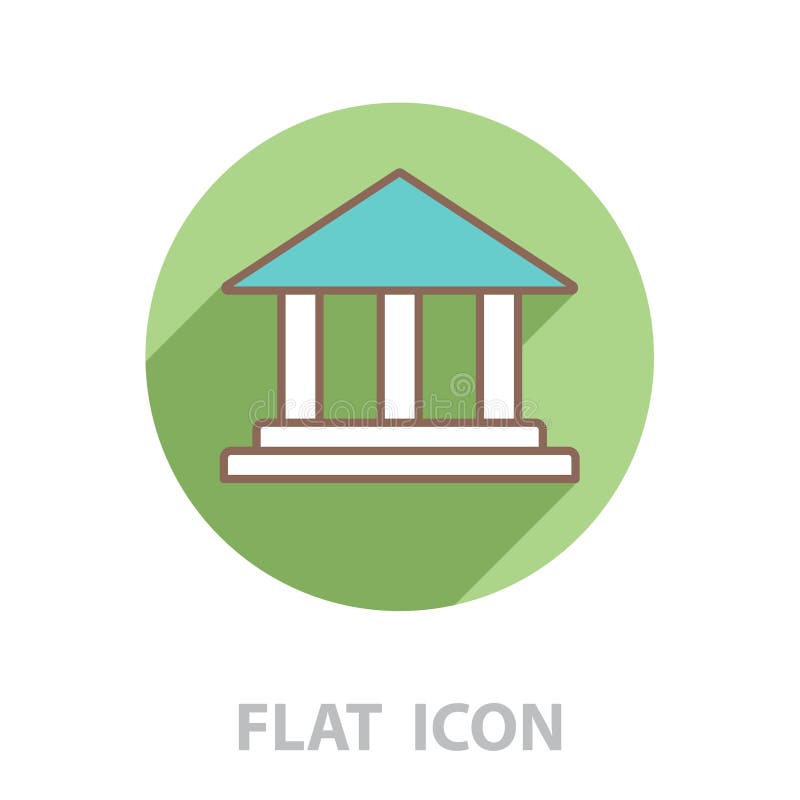 Museum Building Icon. Vector Stock Vector - Illustration of ...