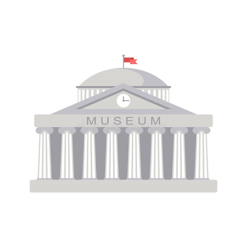 Museum Building Sign. Classical Greece Roman Architecture Stock Vector ...
