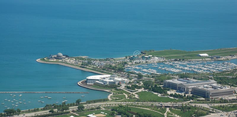 Museum Campus, Chicago stock image. Image of aquamarin - 25119073