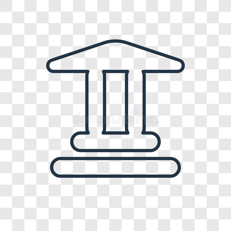 Museum Concept Vector Linear Icon Isolated on Transparent Background ...