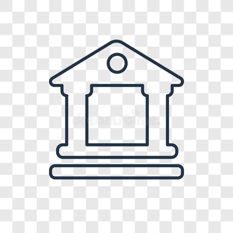Museum Concept Vector Linear Icon Isolated on Transparent Background ...