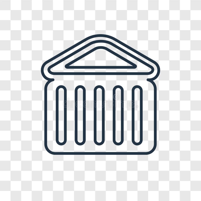 Museum Concept Vector Linear Icon Isolated on Transparent Background ...