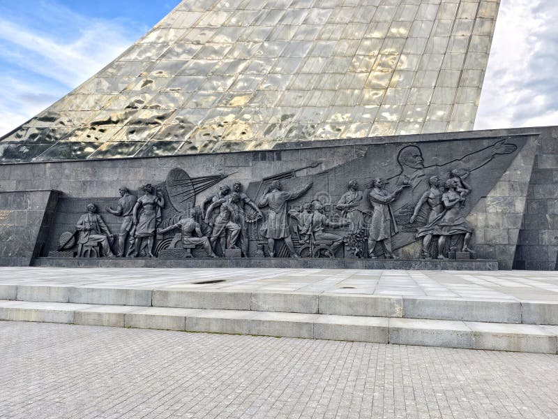 Sculpture of a Soviet Man on the Monument To Cosmonauts at Memorial ...