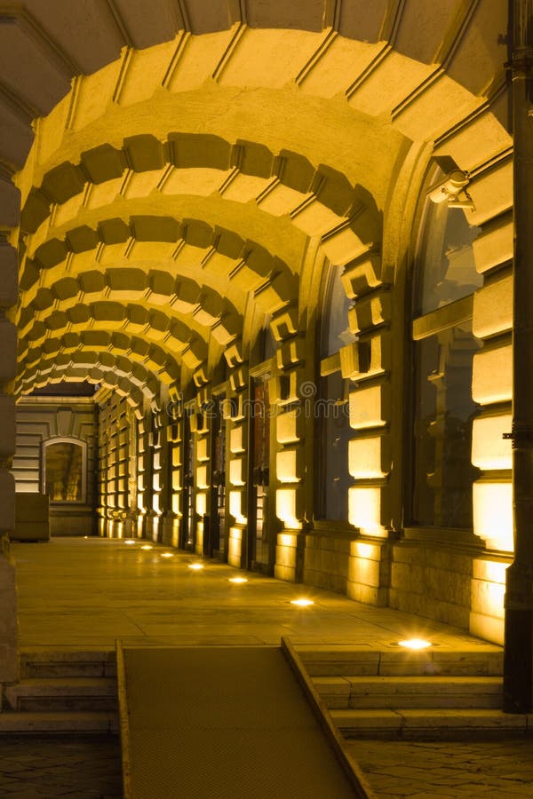 Museum corridor stock image. Image of floodlight, long - 19190841