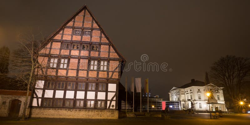 Museum Detmold Duitsland in De Avond Stock Foto - Image of bestemming ...