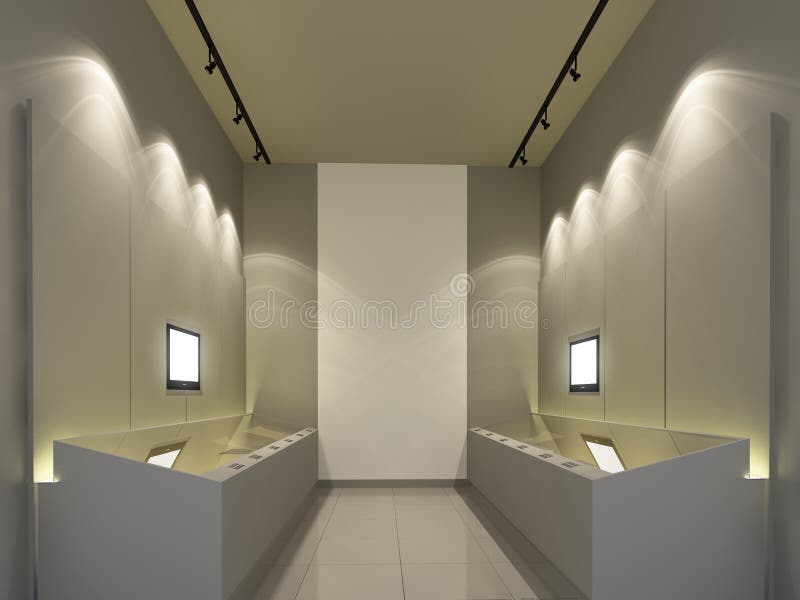 Museum exhibition hall stock illustration. Illustration of venue - 47269107