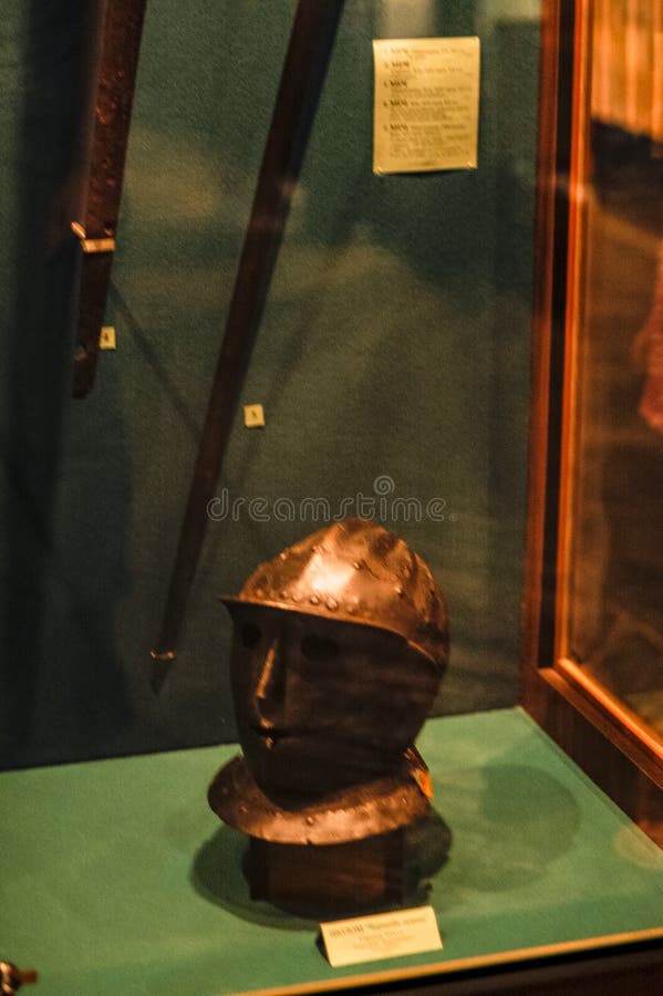 Museum Exhibits, Samples of Weapons and Armor Editorial Photography ...