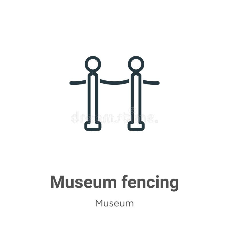 Museum Fencing Linear Icon. Modern Outline Museum Fencing Logo C Stock ...