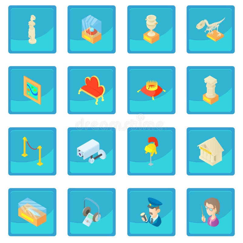 Museum icon blue app stock vector. Illustration of exposition - 92470755
