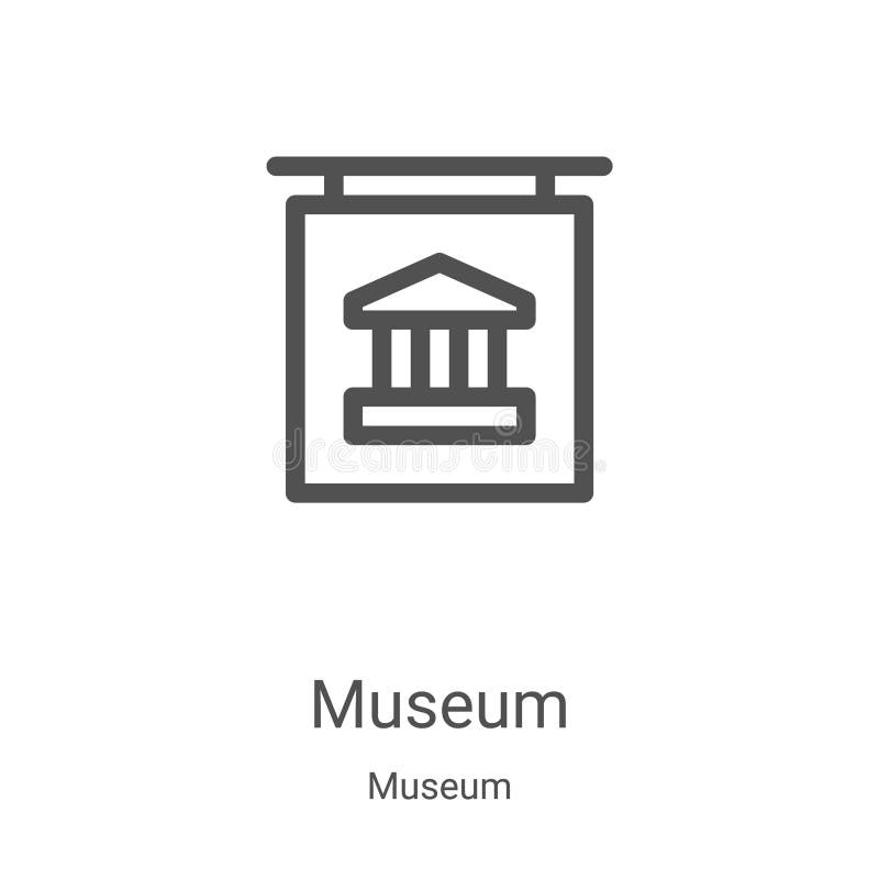 Museum Icon Vector from Fine Arts Collection. Thin Line Museum Outline ...