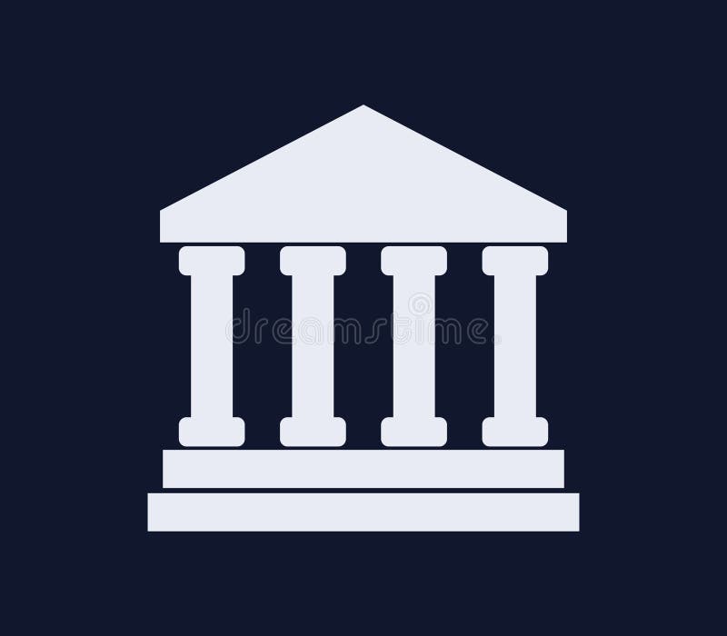 Museum icon illustrated stock illustration. Illustration of background ...