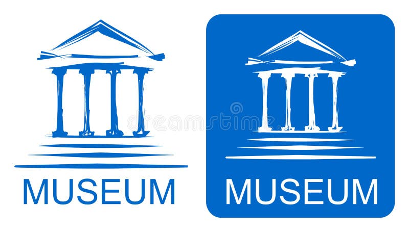 Museum icon stock illustration. Illustration of sign, symbol - 1431633