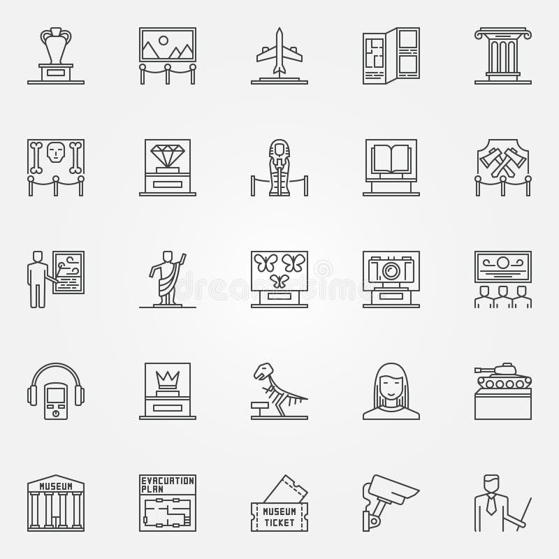Museum icons set stock vector. Illustration of crown - 72827016