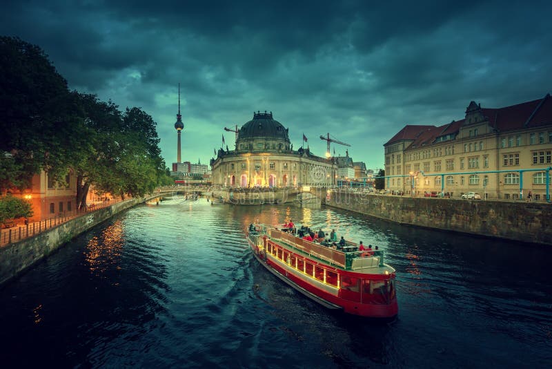 Museum Island on Spree River and Tv Tower View Stock Image - Image of ...