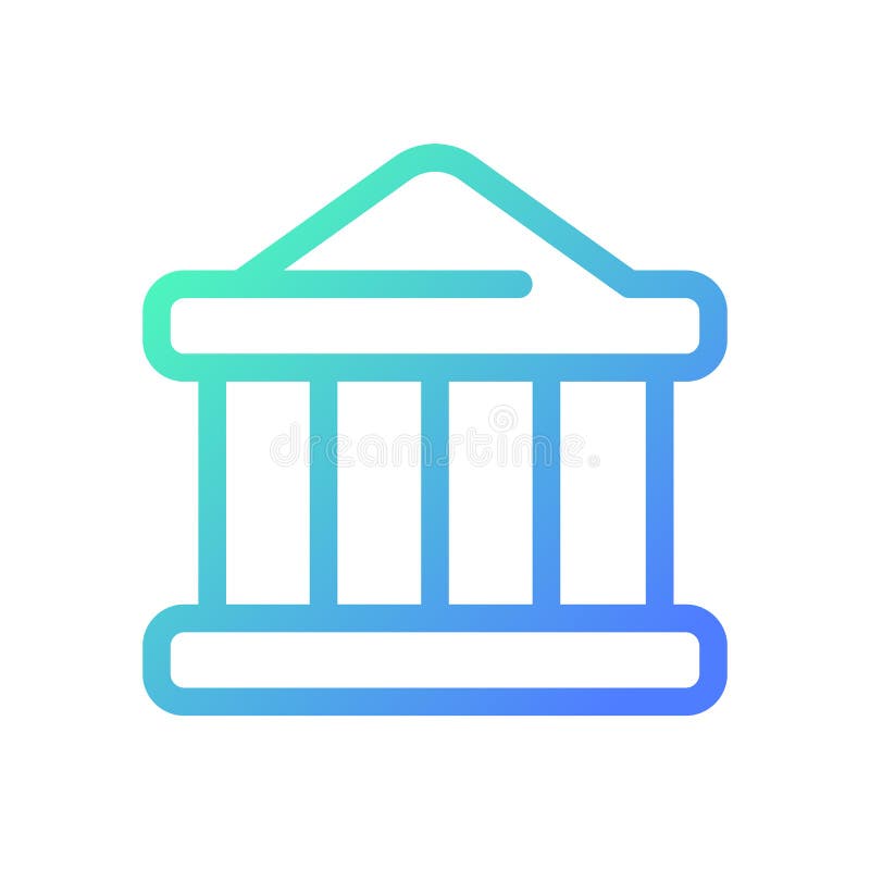 Museum Location Pixel Perfect Gradient Linear Ui Icon Stock ...