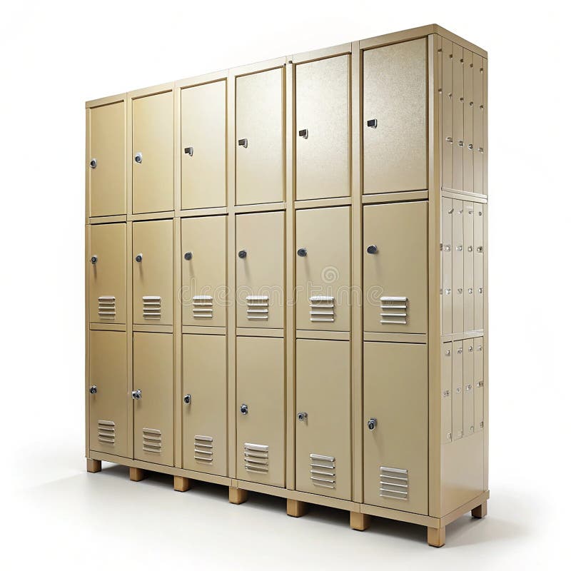 Museum Locker Isolated on White Background Stock Illustration ...