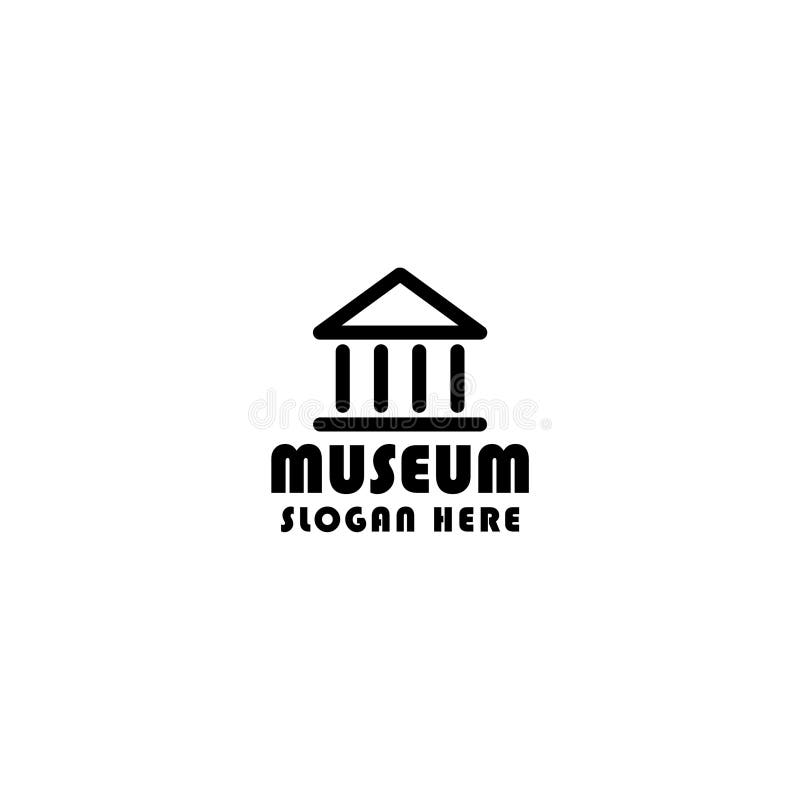 Museum Logo Template Design Isolated on White Background Stock Vector ...