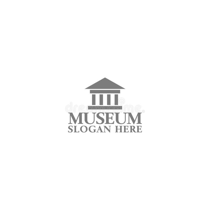 Museum Logo Template Design Isolated on White Background Stock Vector ...