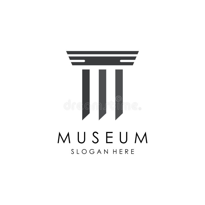 Museum Logo Template with Minimalist and Modern Concept Stock Vector ...