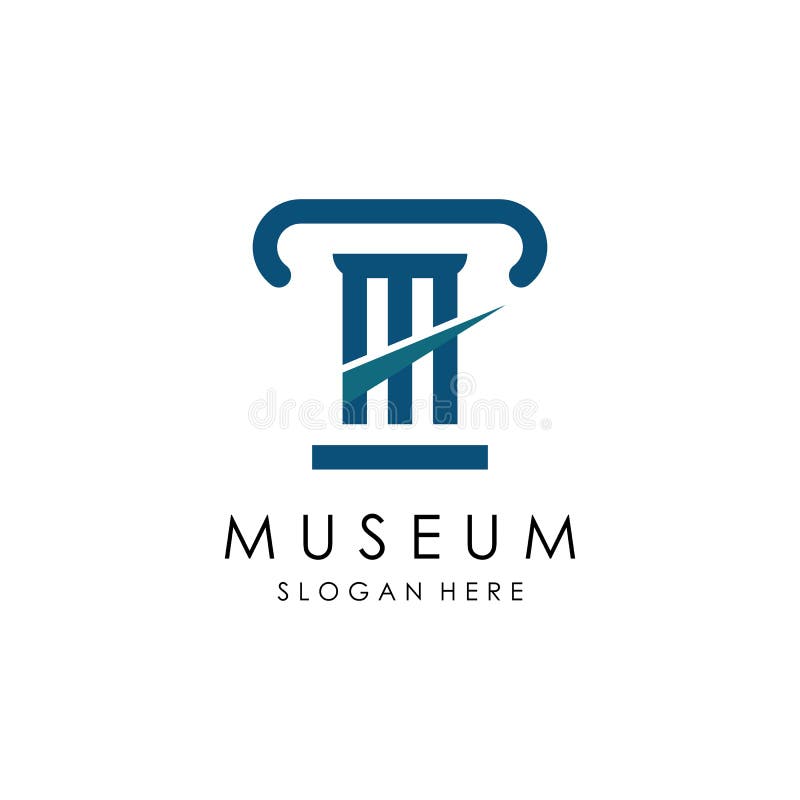 Museum Logo Template with Minimalist and Modern Concept Stock Vector ...