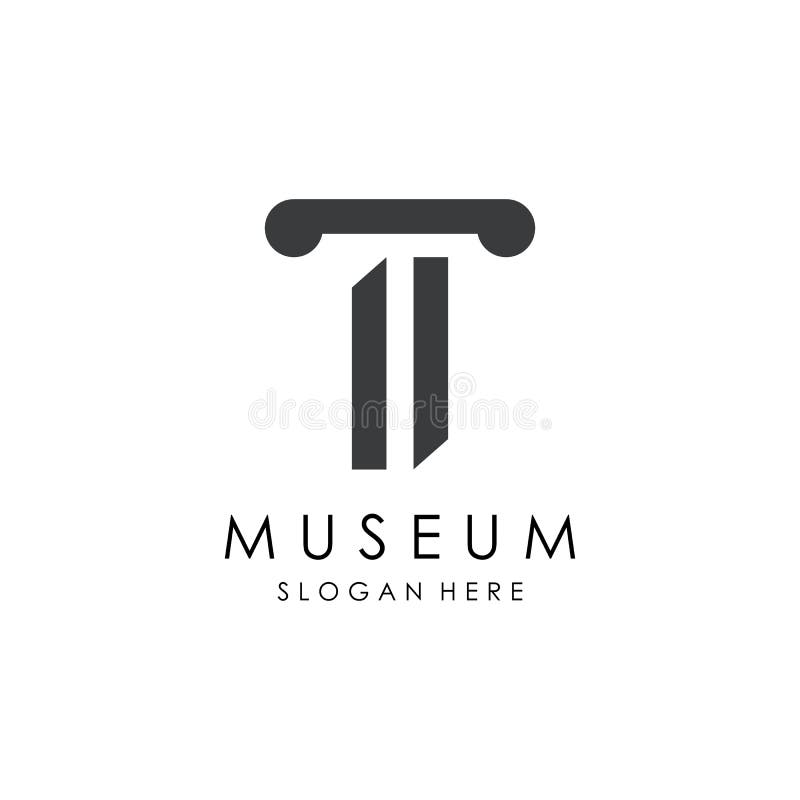 Museum Logo Template with Minimalist and Modern Concept Stock Vector ...