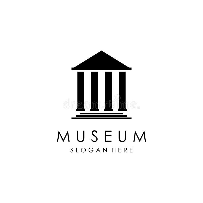 Museum Logo Template with Minimalist and Modern Concept Stock Vector ...