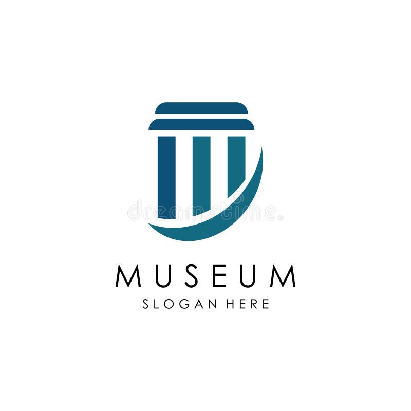 Museum Logo Template with Minimalist and Modern Concept Stock Vector ...