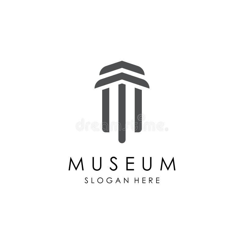 Museum Logo Template with Minimalist and Modern Concept Stock Vector ...