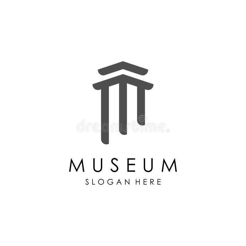 Museum Logo Template with Minimalist and Modern Concept Stock Vector ...