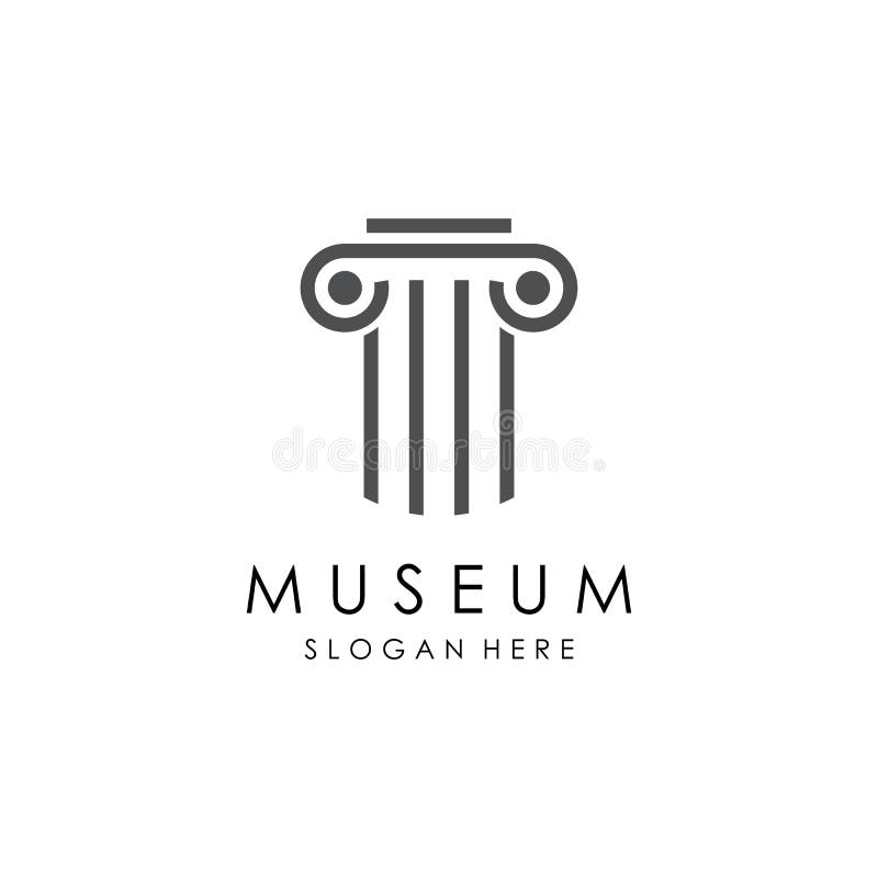 Museum Logo Template with Minimalist and Modern Concept Stock Vector ...