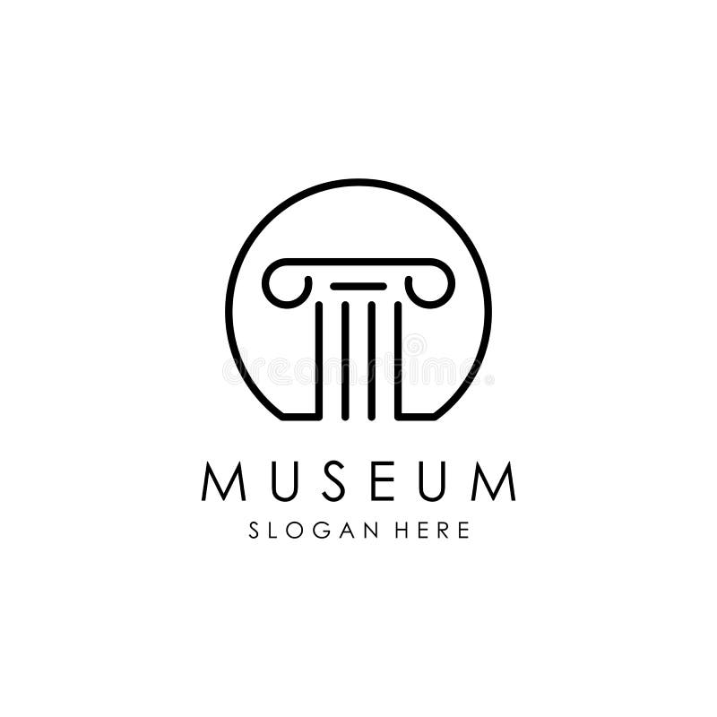 Museum Logo Template with Minimalist and Modern Concept Stock Vector ...