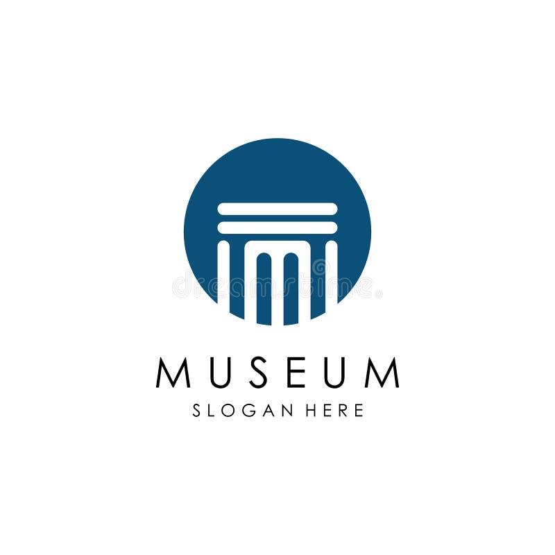 Museum Logo Template with Minimalist and Modern Concept Stock Vector ...