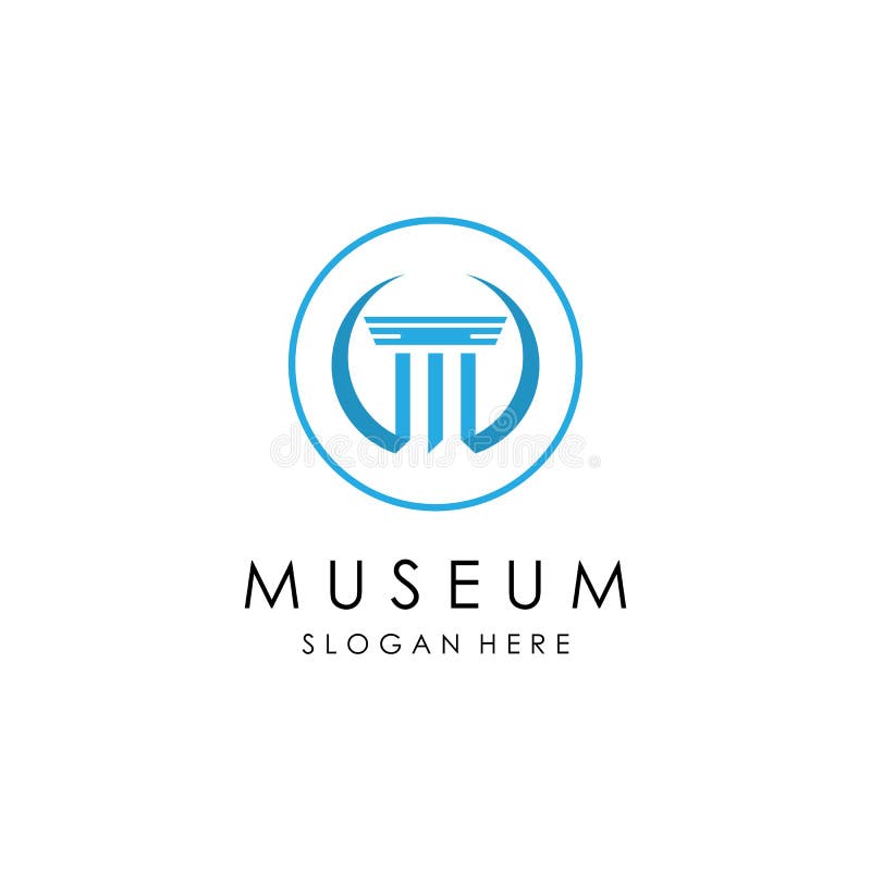 Museum Logo Template with Minimalist and Modern Concept Stock Vector ...