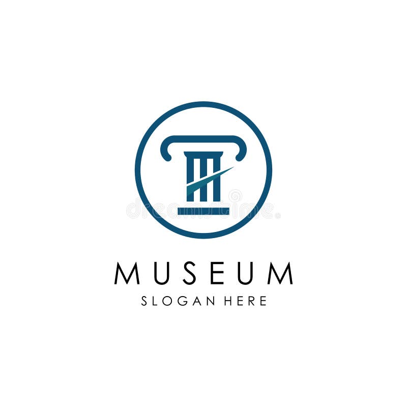 Museum Logo Template with Minimalist and Modern Concept Stock Vector ...