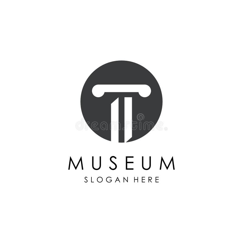 Museum Logo Template with Minimalist and Modern Concept Stock Vector ...