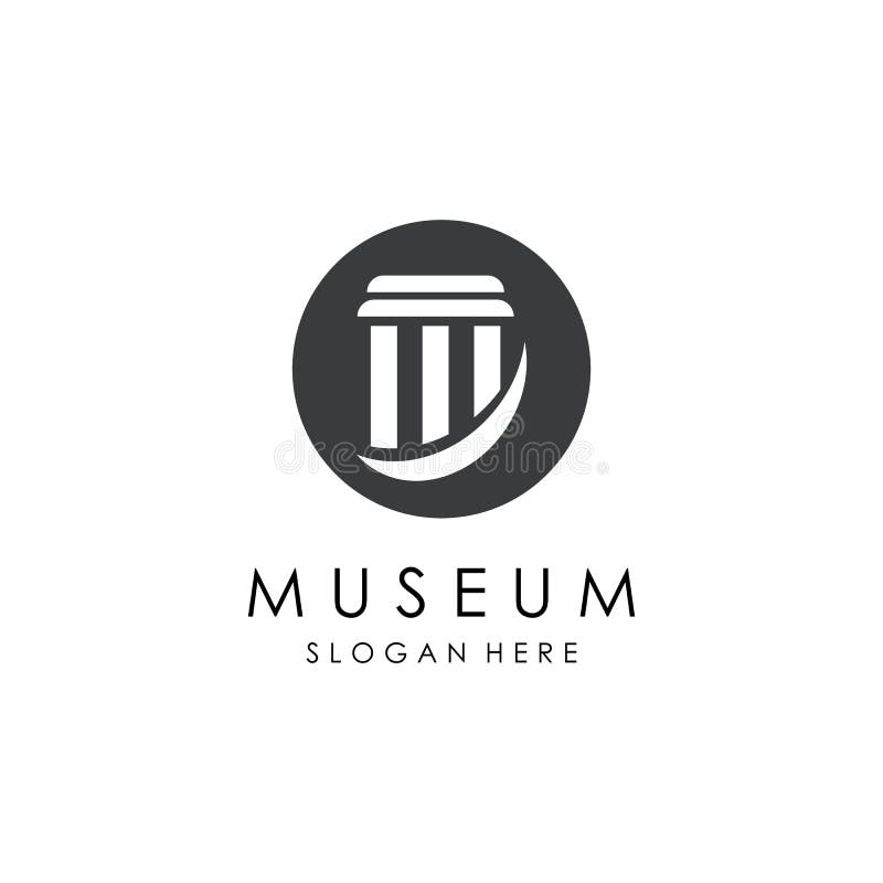 Museum Logo Template with Minimalist and Modern Concept Stock Vector ...