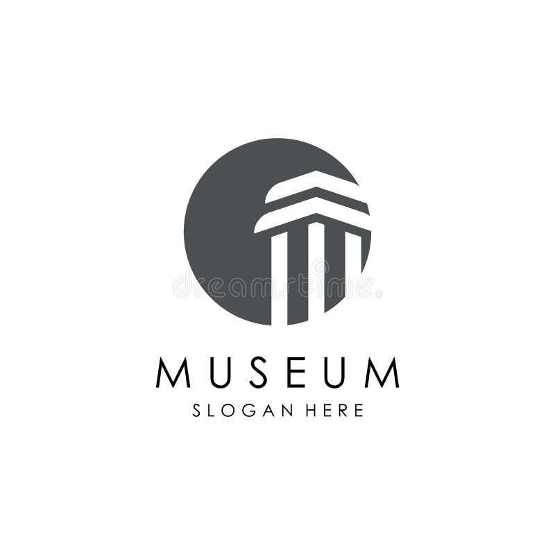 Museum Logo Template with Minimalist and Modern Concept Stock Vector ...