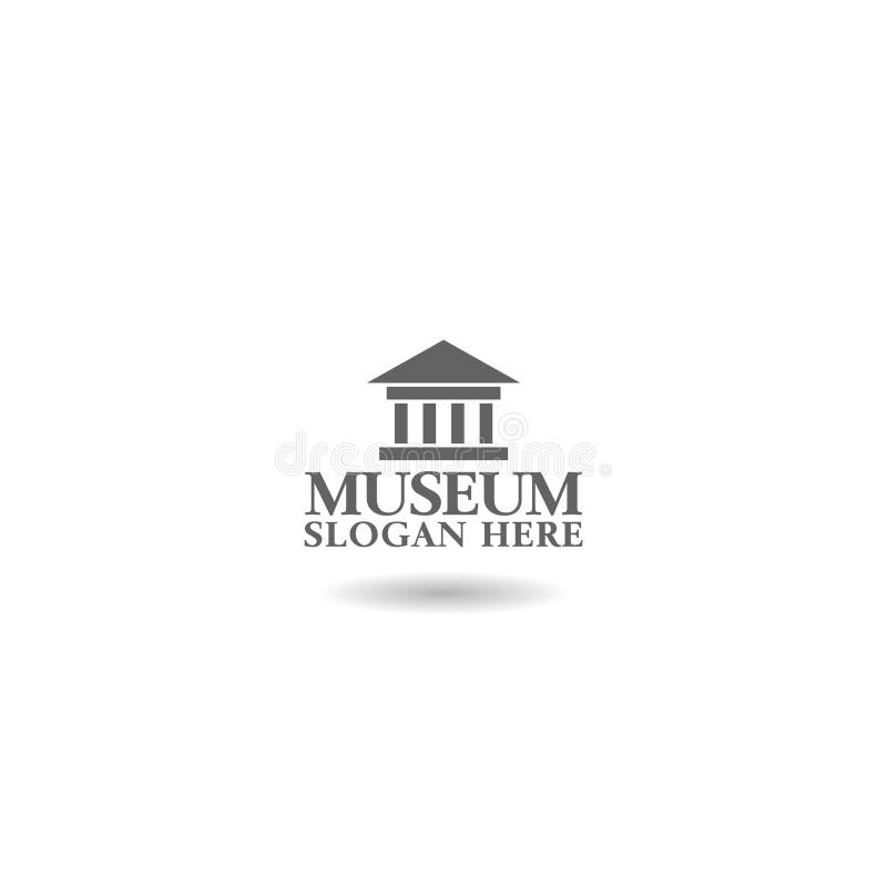 Museum Logo Template. Set Icons in Color Circle Buttons Stock Vector ...