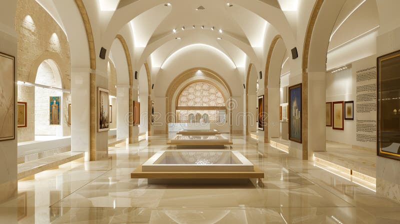 A Museum with Many Different Types of Art Stock Image - Image of ...