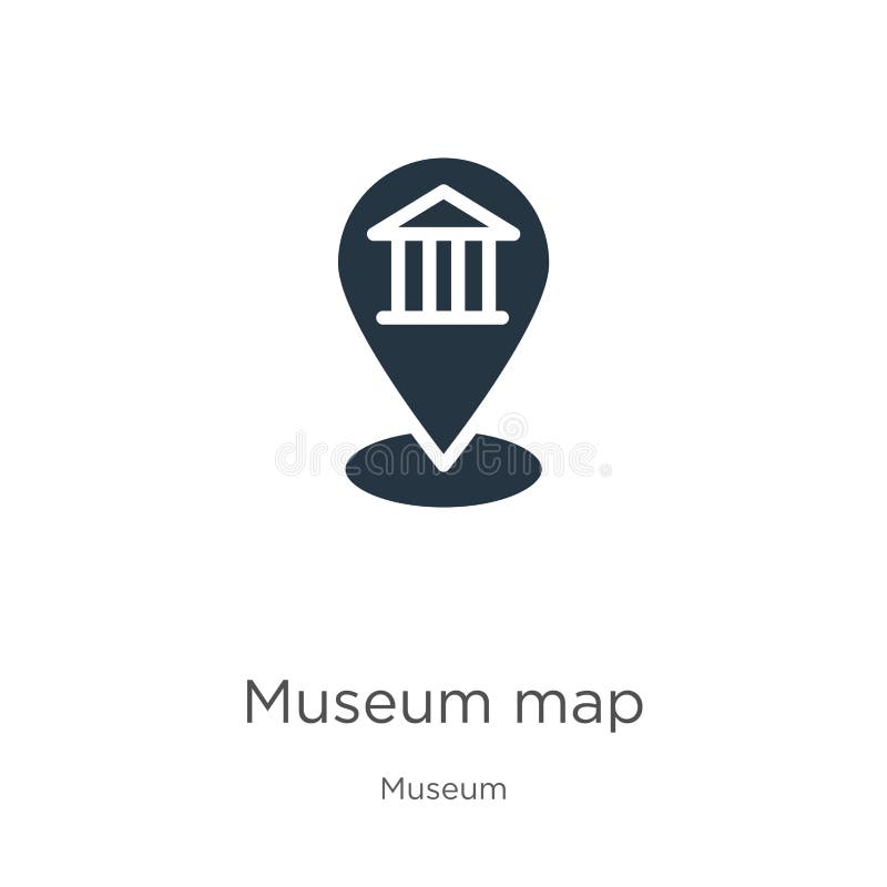 Museum Map Icon Vector. Trendy Flat Museum Map Icon from Museum ...