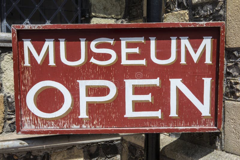 Museum Open Sign stock photo. Image of destinations, sussex - 93895478