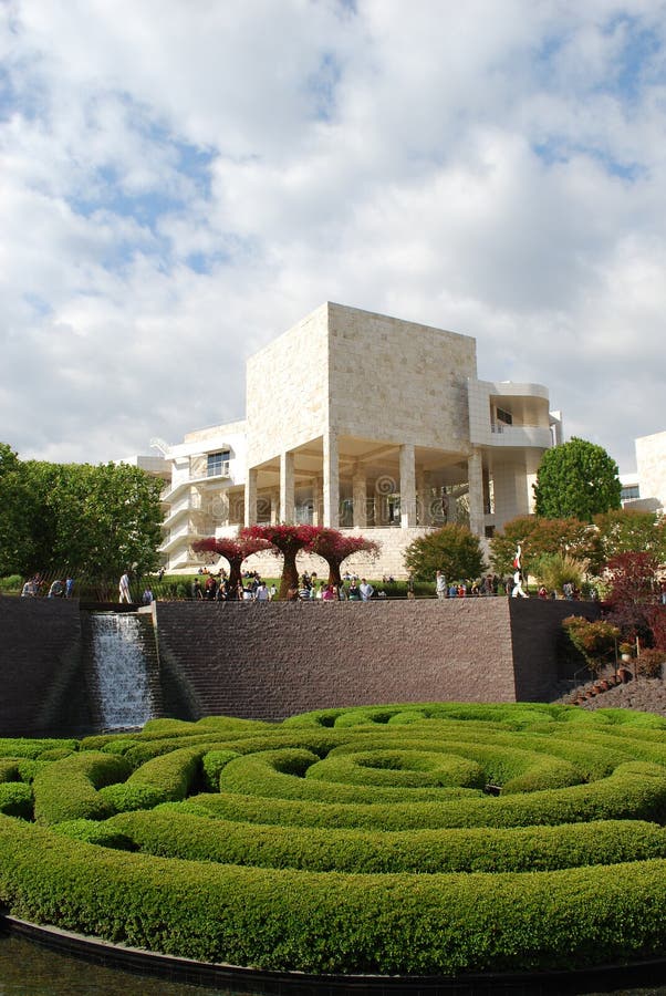 The Central Garden at the Getty Center in Los Angeles. Editorial Image ...