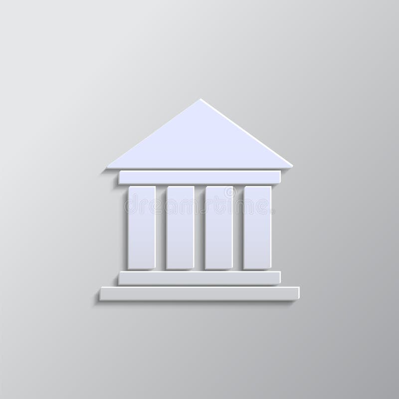 Museum Paper Style, Vector Icon. Grey Color Vector Background Stock ...