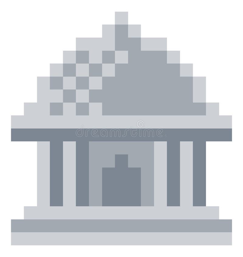 Museum Pixel 8 Bit Video Game Art Icon Stock Vector - Illustration of ...