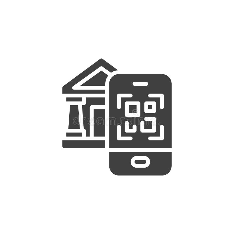 Museum QR code vector icon stock vector. Illustration of screen - 278155241