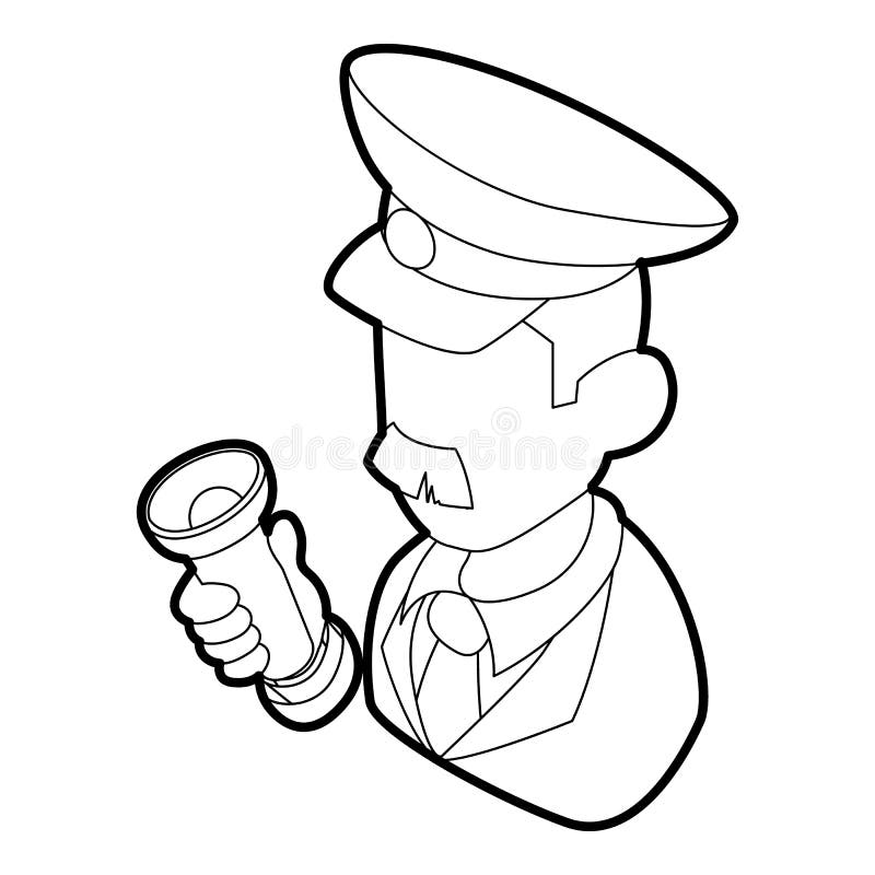 Guard outline stock illustration. Illustration of uniform - 14184097