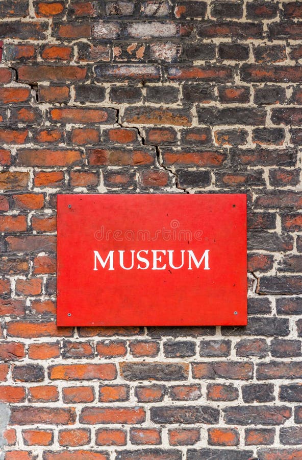 Museum Sign stock photo. Image of brown, sign, visit - 30788492