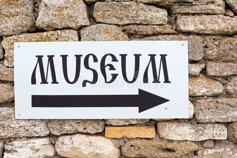 Museum sign stock image. Image of metal, design, element - 233677267