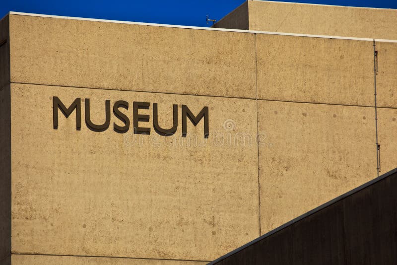 Museum Sign on Museum Building Stock Photo - Image of australia, symbol ...